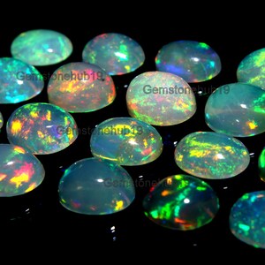 Wholesale Natural Ethiopian Opal-white Opal Cabs Lot-welo Fire Opal ...