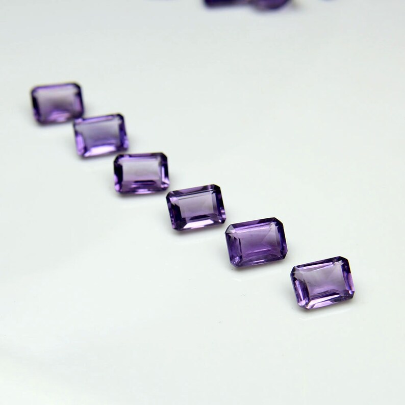 Natural Amethyst Gemstone Amethyst Octagon Lot Calibrated | Etsy