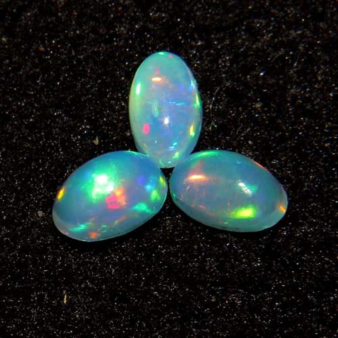 Natural Opal-3 Pieces Lot 3x5 Mm Opal-fire Opal-loose Opal-ethiopian ...