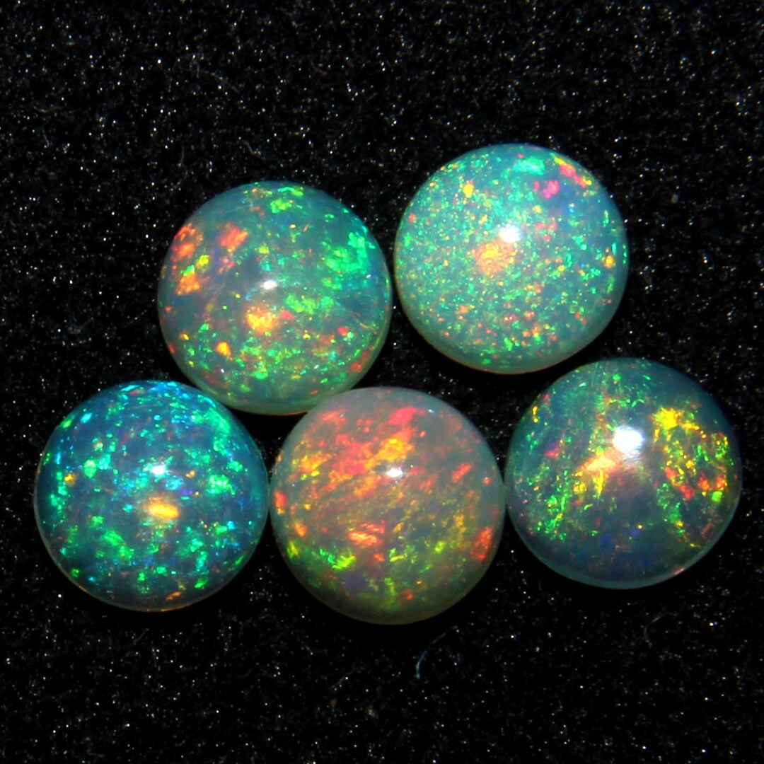 Natural Opal-opal Cabochon Lot-5 Pieces Opal-opal Lot-welo Fire Opal ...