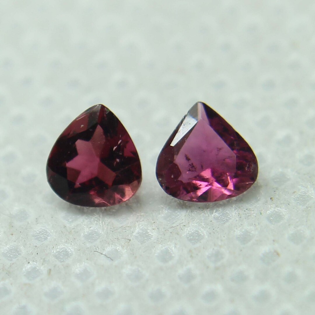 Natural Pink Tourmaline - Tourmaline Pair - Tourmaline Heart Cut ...