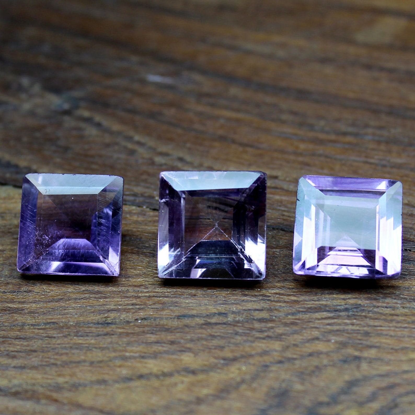 10x10 Mm Natural Amethyst Gemstone-amethyst Square | Etsy