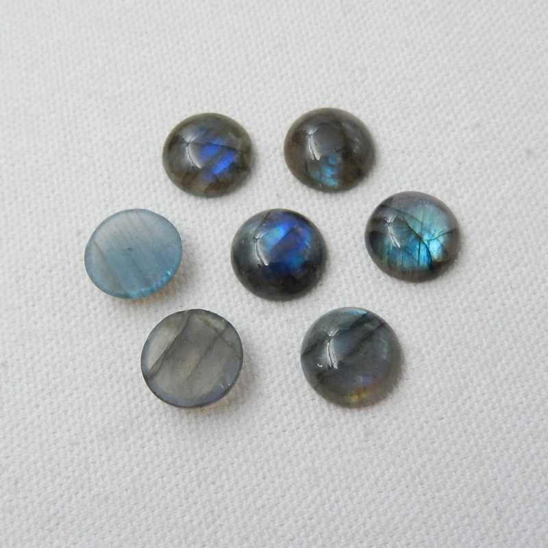 4x4 mm Natural Labradorite Round Cabochon Loose Stone-Blue | Etsy