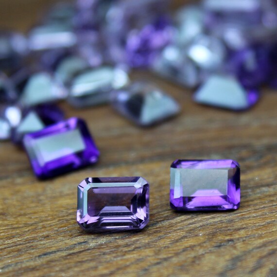 Natural Amethyst Gemstone Amethyst Octagon Lot Calibrated | Etsy
