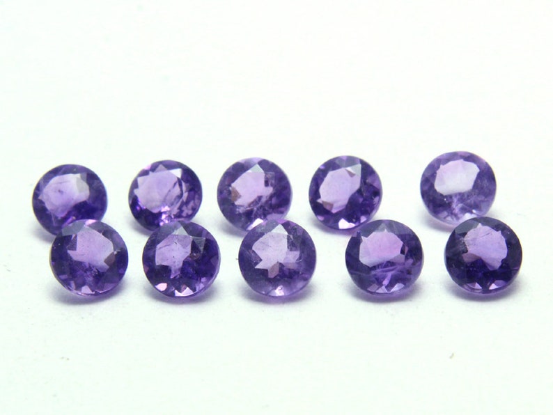 Natural Amethyst Gemstone Amethyst Round Lot Calibrated | Etsy