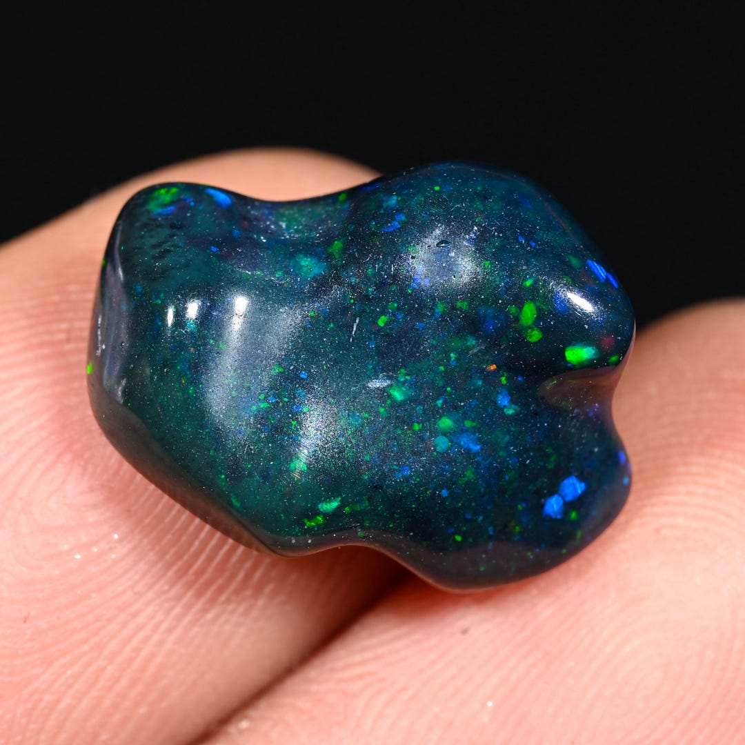 Opal Polish Rough, Ethiopian Black Opal Rough, Black Opal Rough for Jewelry Making, Raw Black ...