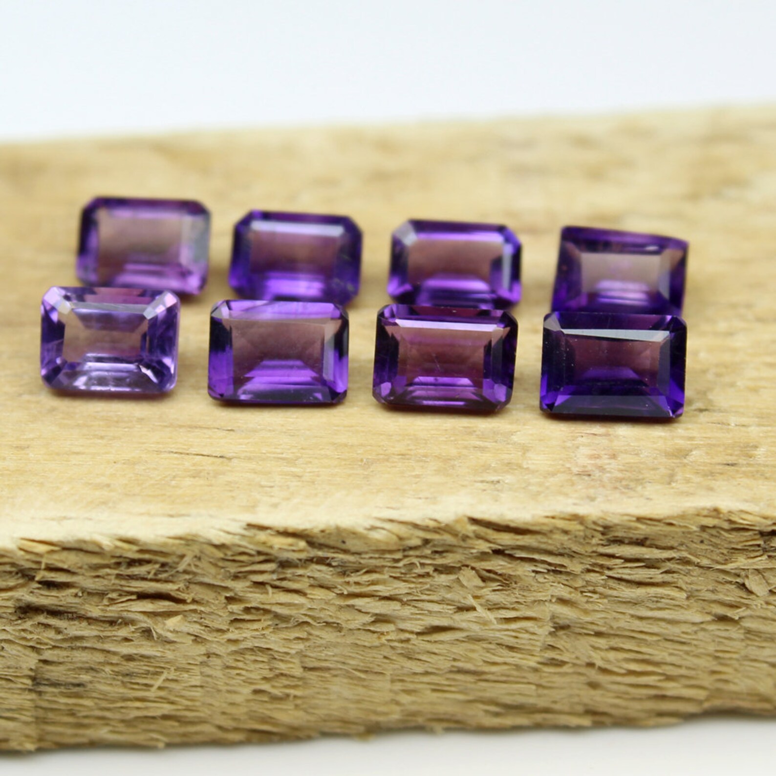 Natural Amethyst Gemstone Amethyst Octagon Lot Calibrated | Etsy