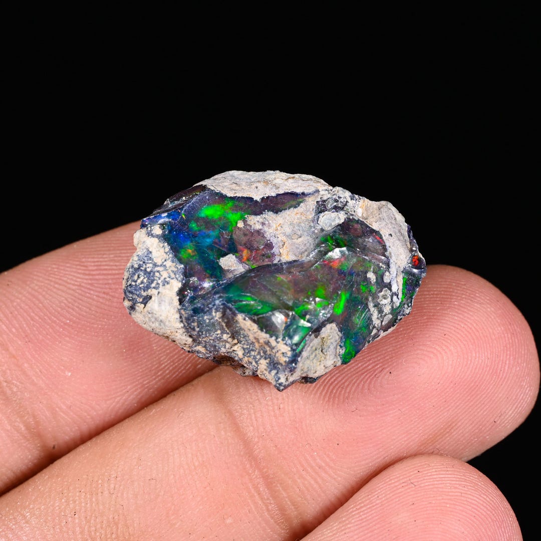 Opal Dry Rough, Ethiopian Black Opal Rough, Raw Black Opal, Black Opal ...