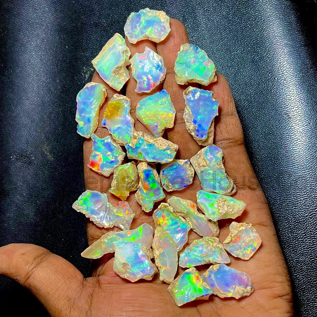 Natural Ethiopian Multi Fire Opal Rough-october Birthstone-raw Fire ...