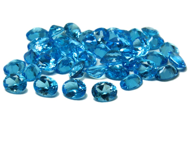 7x5mm Natural Blue Topaz Swiss Blue Topaz Blue Topaz - Etsy