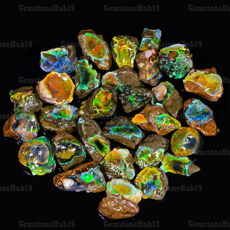 Black Specimen Opal - Etsy