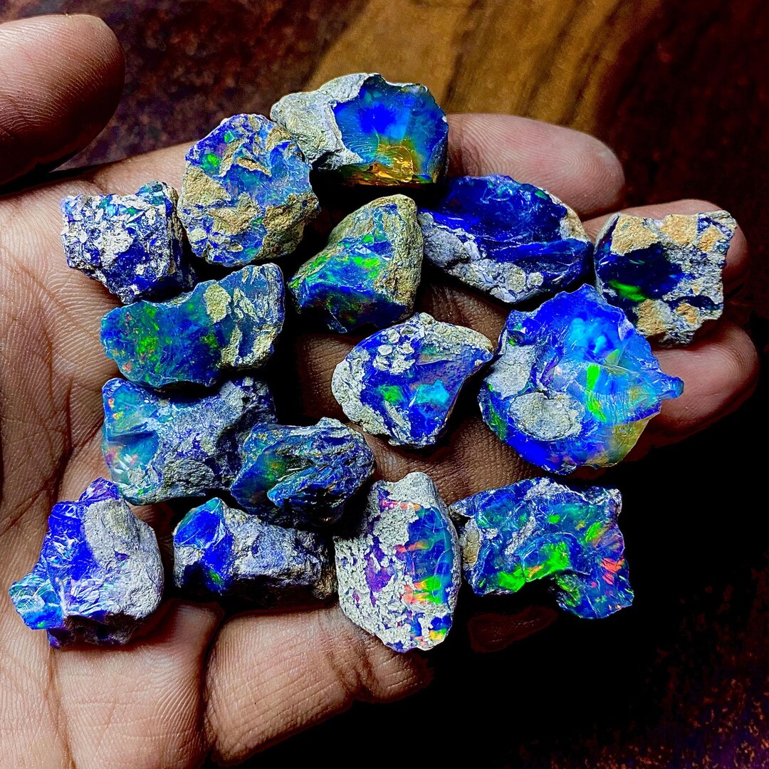 Opal Rough, Black Opal Rough Lot, Dry Black Opal, Flashy Black Opal ...