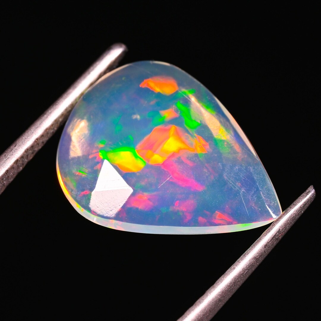 Ethiopian Opal Gemstone, Opal Rose Cut Slice,fancy Shape Opal, Multi ...