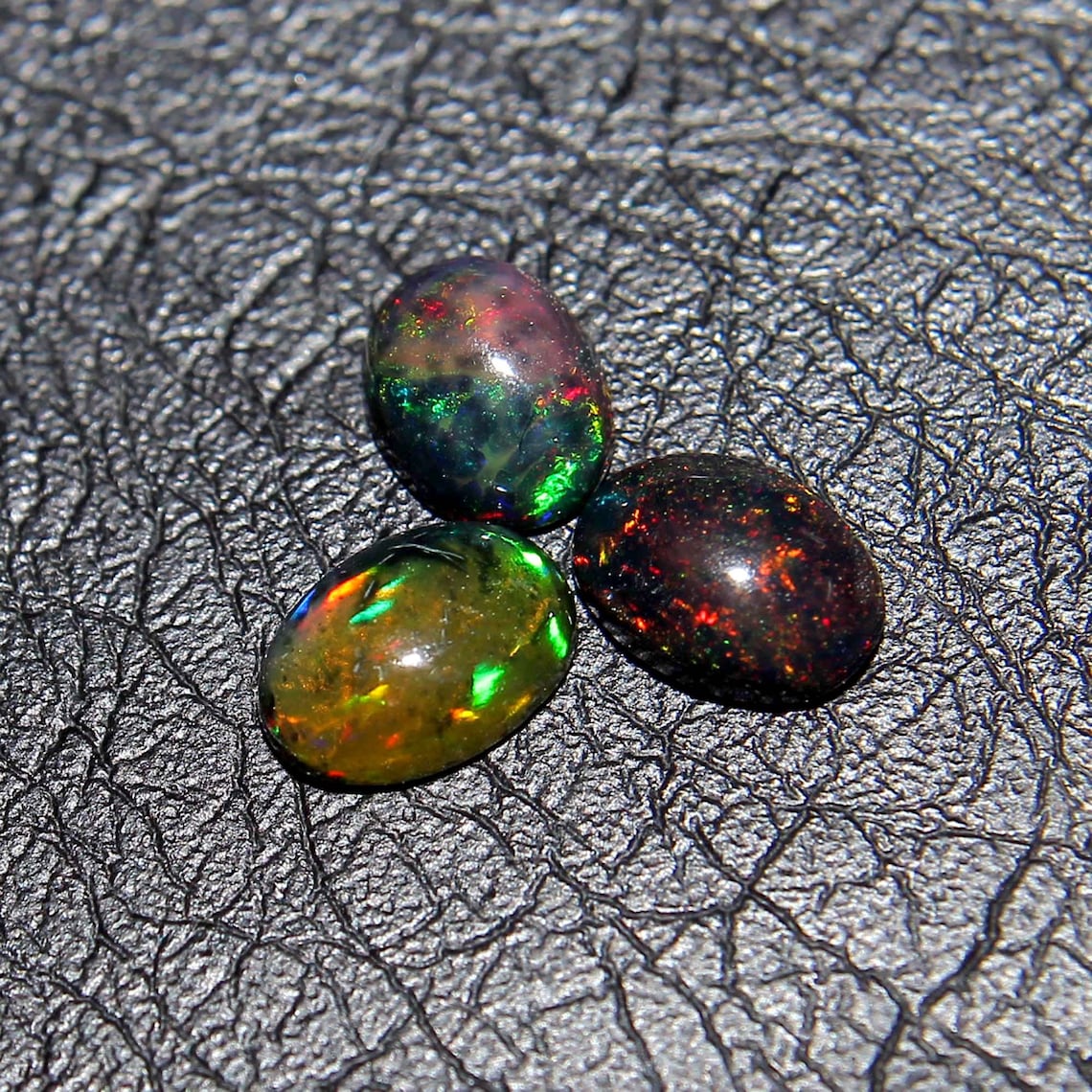 Natural Black Ethiopian Fire Opal - Black Opal -opal Gemstone- Welo ...