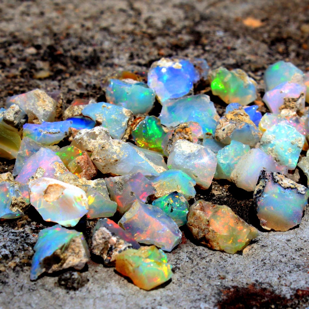 50 PCS, OPAL Raw Crystals, Bulk Raw Opal, Rough Opal Lot,welo Opal,aaa ...