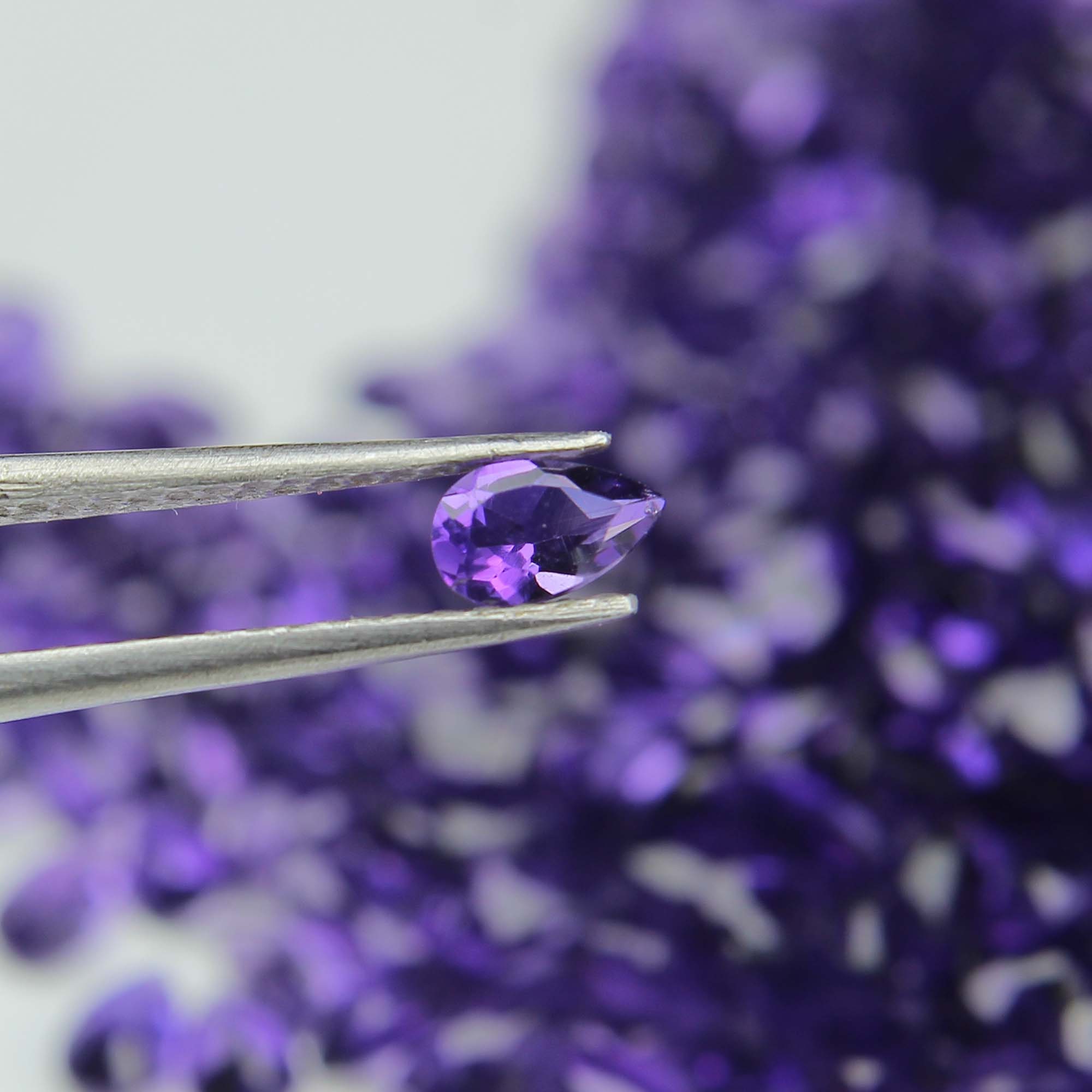 Natural Amethyst Gemstone Amethyst Pear Lot Calibrated - Etsy