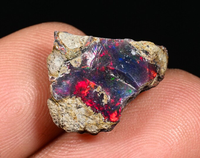 Black Opal Rough, Multi Fire Ethiopian Black Opal, Black Opal Raw ...