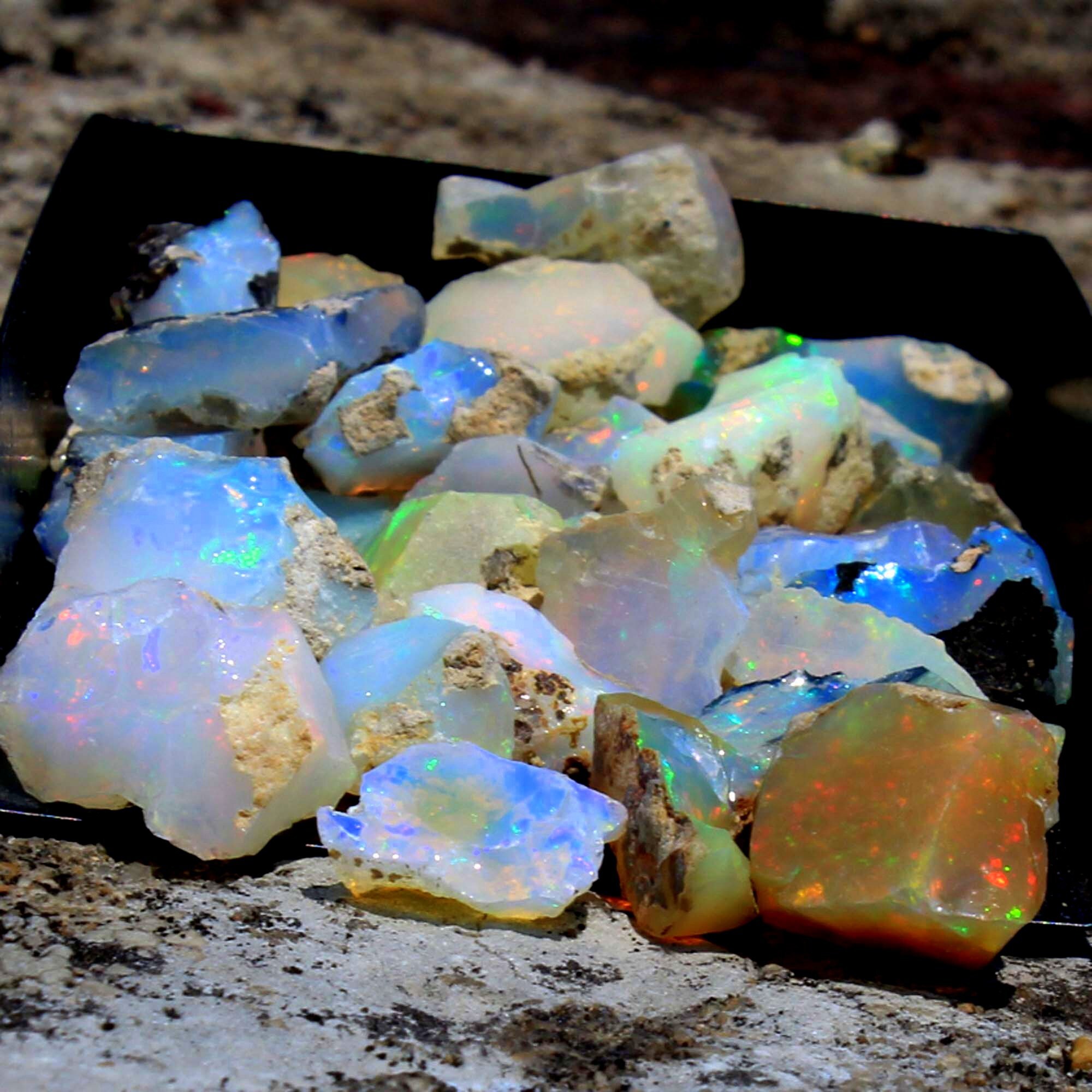 50 PCS, OPAL Raw Crystals, Bulk Raw Opal, Rough Opal Lot,welo Opal,aaa ...