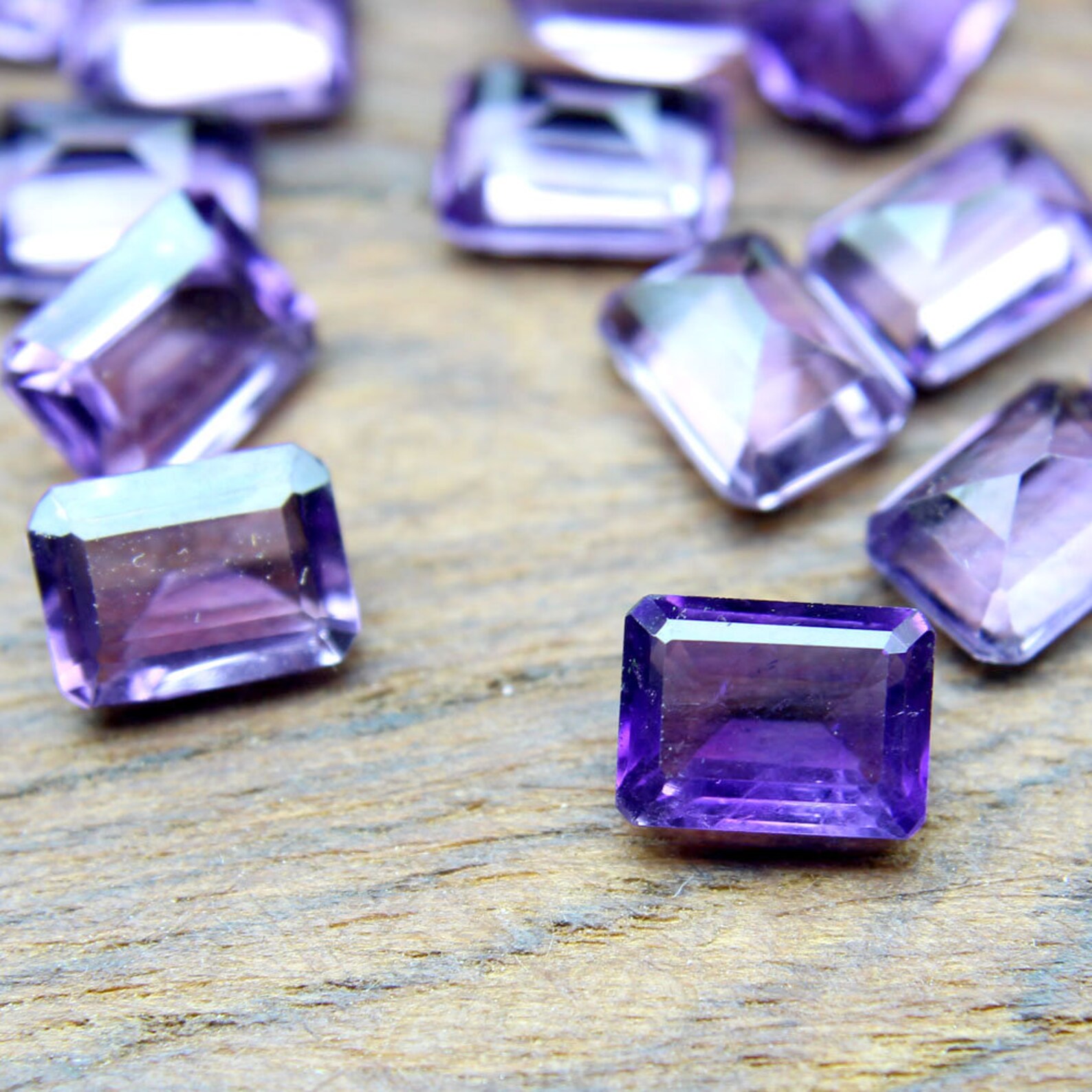 Natural Amethyst Gemstone Amethyst Octagon Lot Calibrated | Etsy
