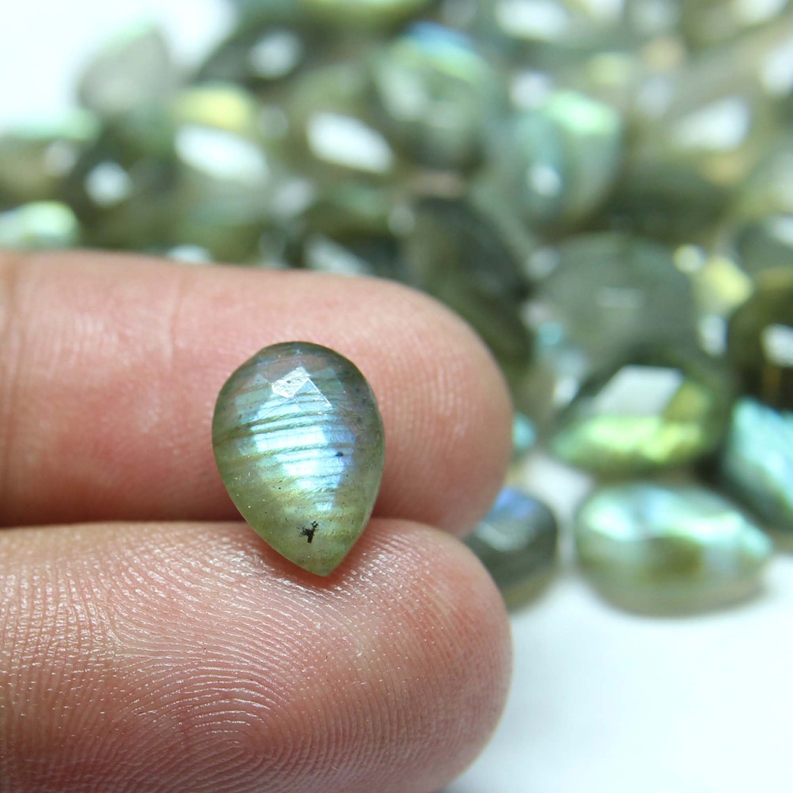 Natural Labradorite-labradorite Gemstone-pear Labradorite-rose - Etsy