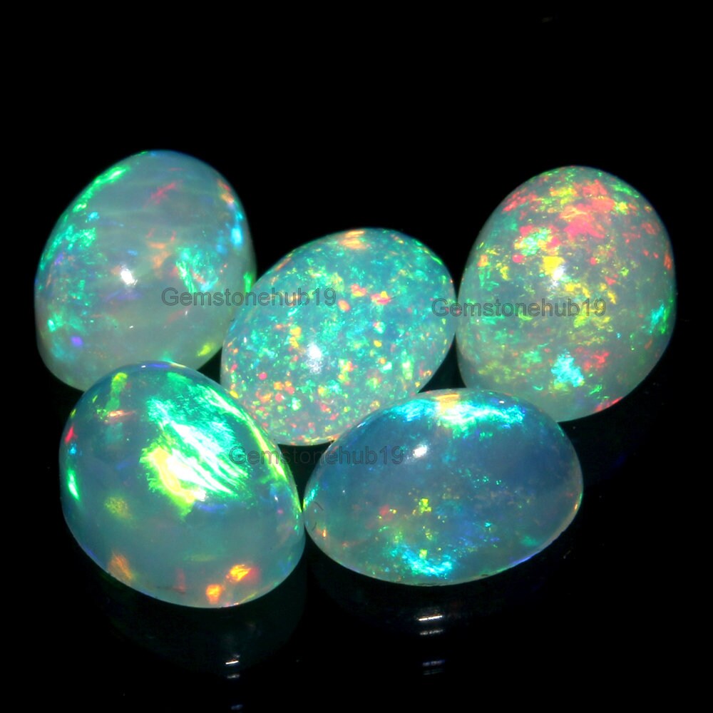 10x14 MM Natural Ethiopian Opal Lot White Opal Stone-Opal | Etsy