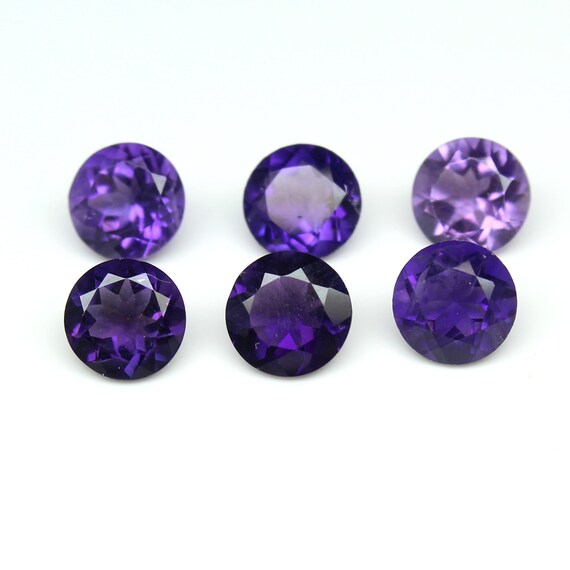 Natural Amethyst Gemstone Amethyst Round Lot Calibrated | Etsy