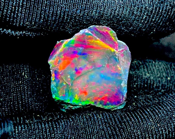 Black Opal Rough -natural Ethiopian Fire Opal Rough-fire Opal-welo Raw ...