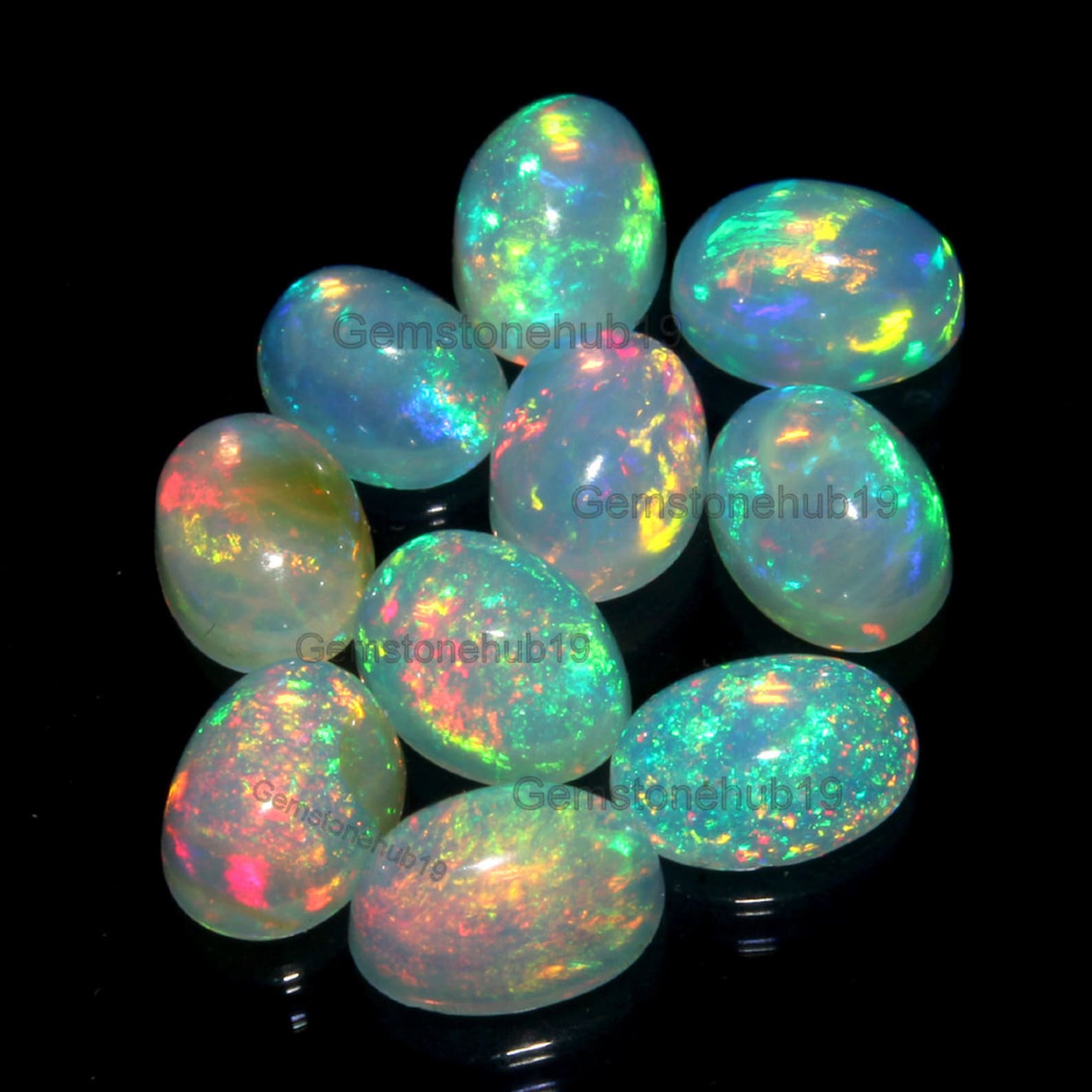 10x14 MM Natural Ethiopian Opal Lot White Opal Stone-Opal | Etsy
