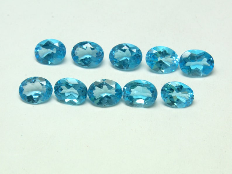 7x5mm Natural Blue Topaz Swiss Blue Topaz Blue Topaz - Etsy