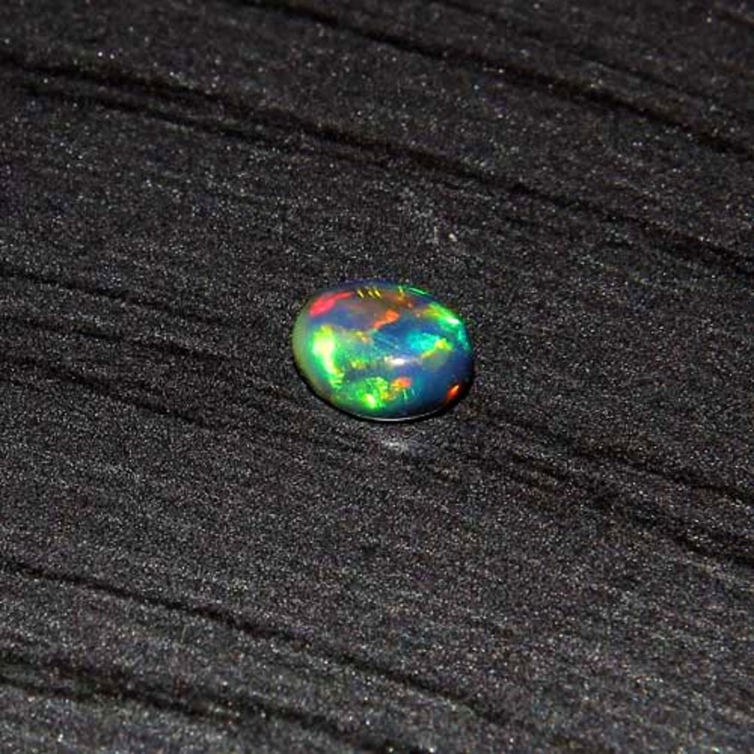 7x5mm Opal - Natural Black Ethiopian Fire Opal- Black Opal - Welo Fire ...