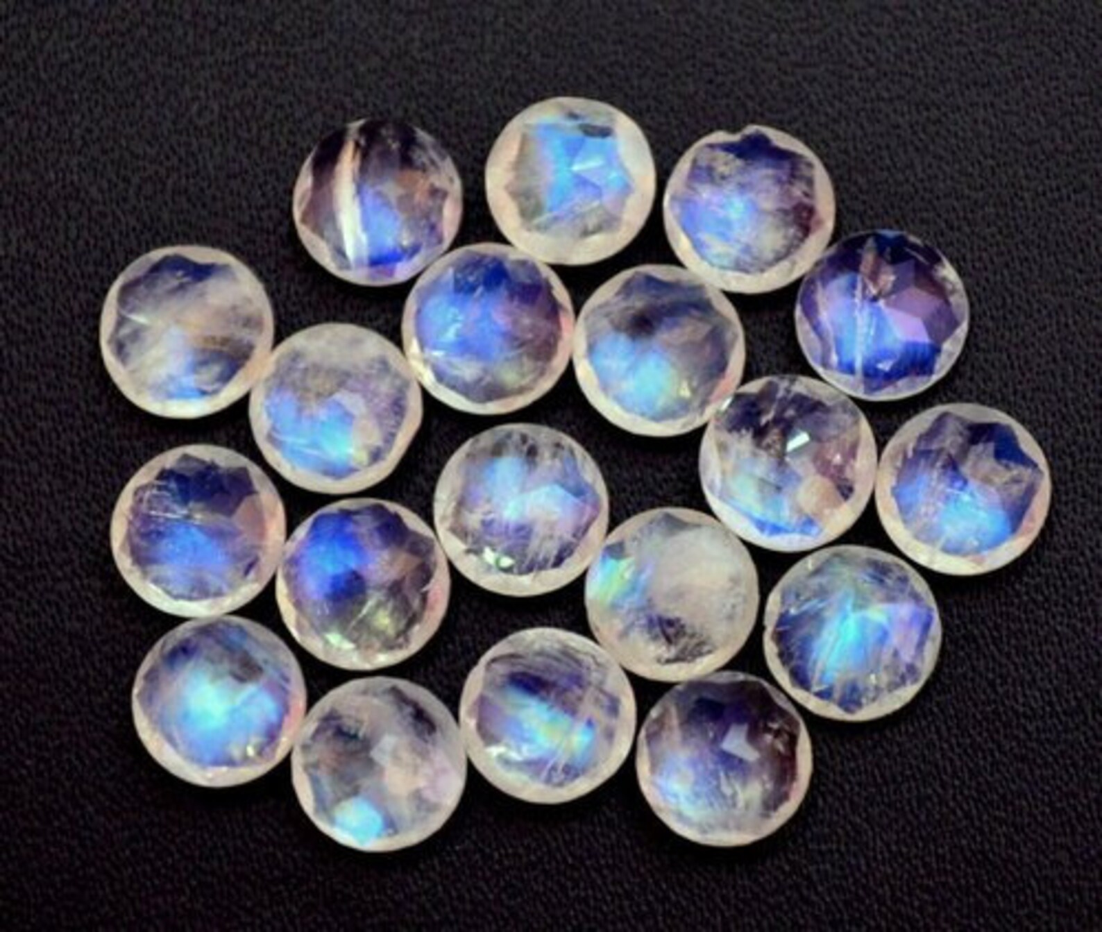 15x15 Mm Natural Moonstone Faceted Round Loose Gemstone - Etsy