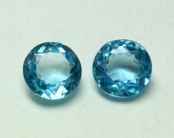 Natural Blue Topaz, Swiss Blue Topaz, Blue Topaz, Blue Topaz Round Cut ...