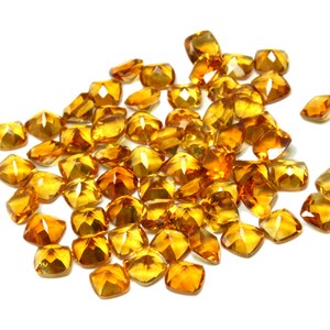 5x5mm Natural Yellow Citrine Stone Citrine Gemstone - Etsy