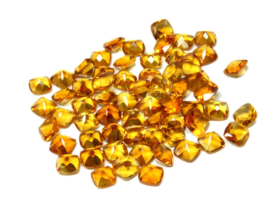 5x5mm Natural Yellow Citrine Stone Citrine Gemstone | Etsy