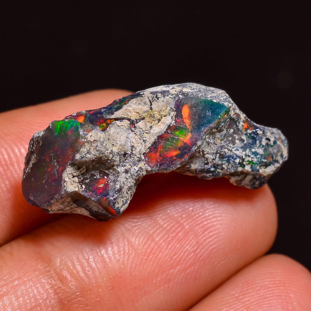 Opal,black Opal Rough,dry Black Opal,flashy Black Opal,ethiopian Black ...