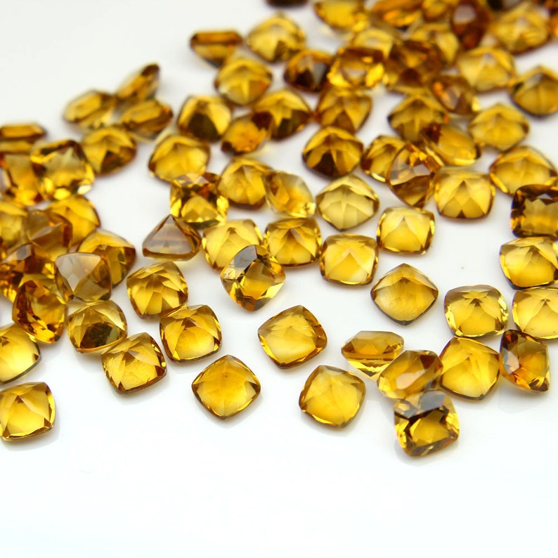 5x5mm Natural Yellow Citrine Stone Citrine Gemstone - Etsy