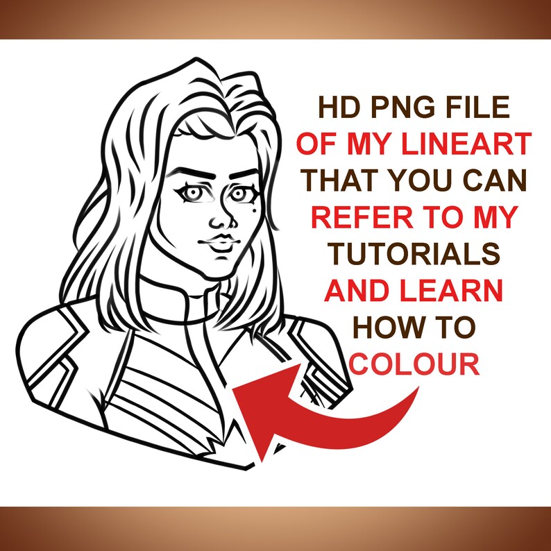 Skin Shading Tutorial 1 HD Colouring Page. for Digital - Etsy