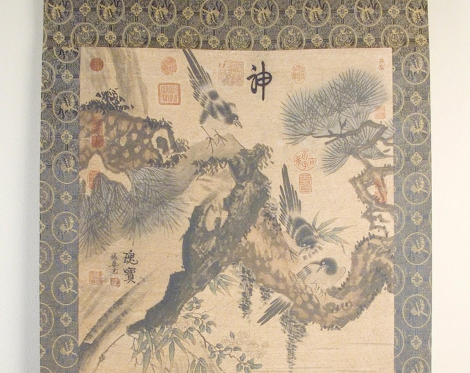 Chinese Huaniao Scroll - Etsy
