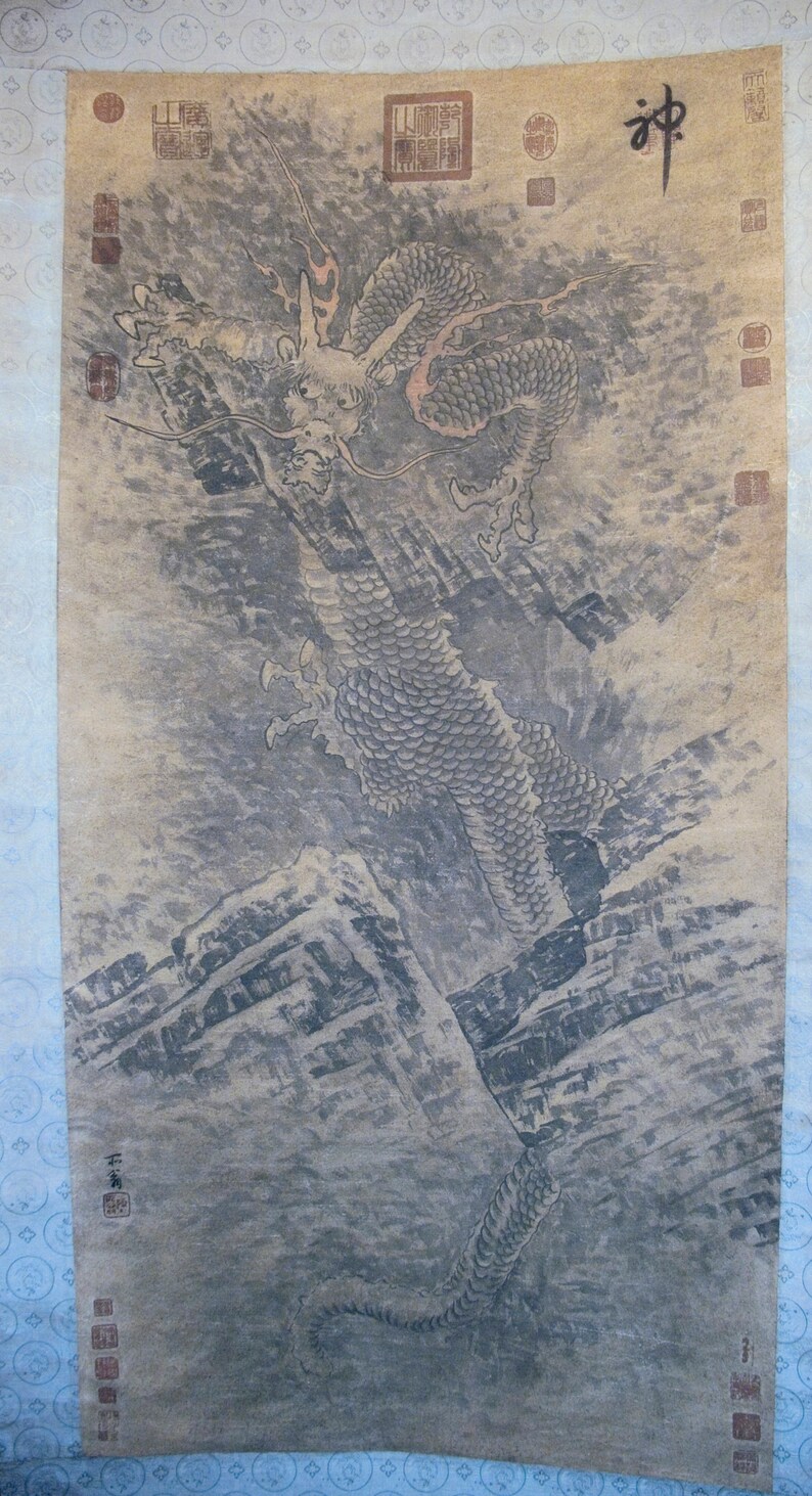 Chinese Dragon Scroll - Etsy