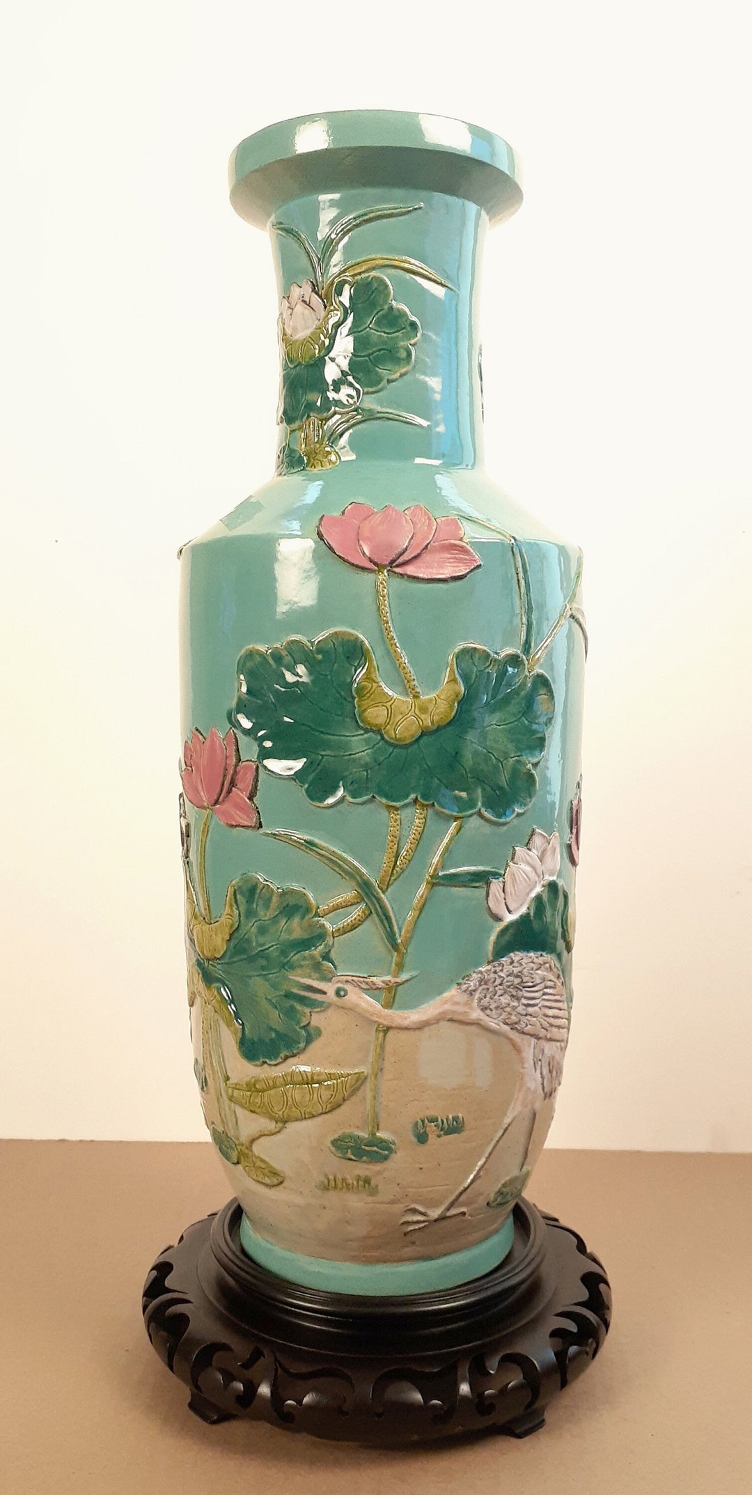 Chinese Porcelain Lotus Pond Bangchuiping - Etsy