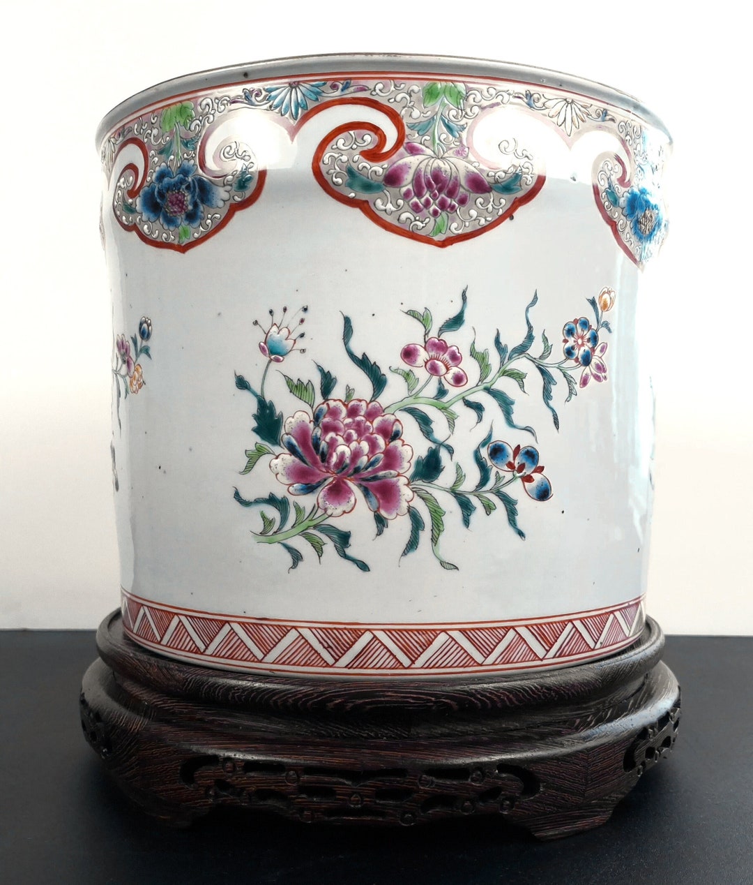 Large Chinese Porcelain Bitong - Etsy