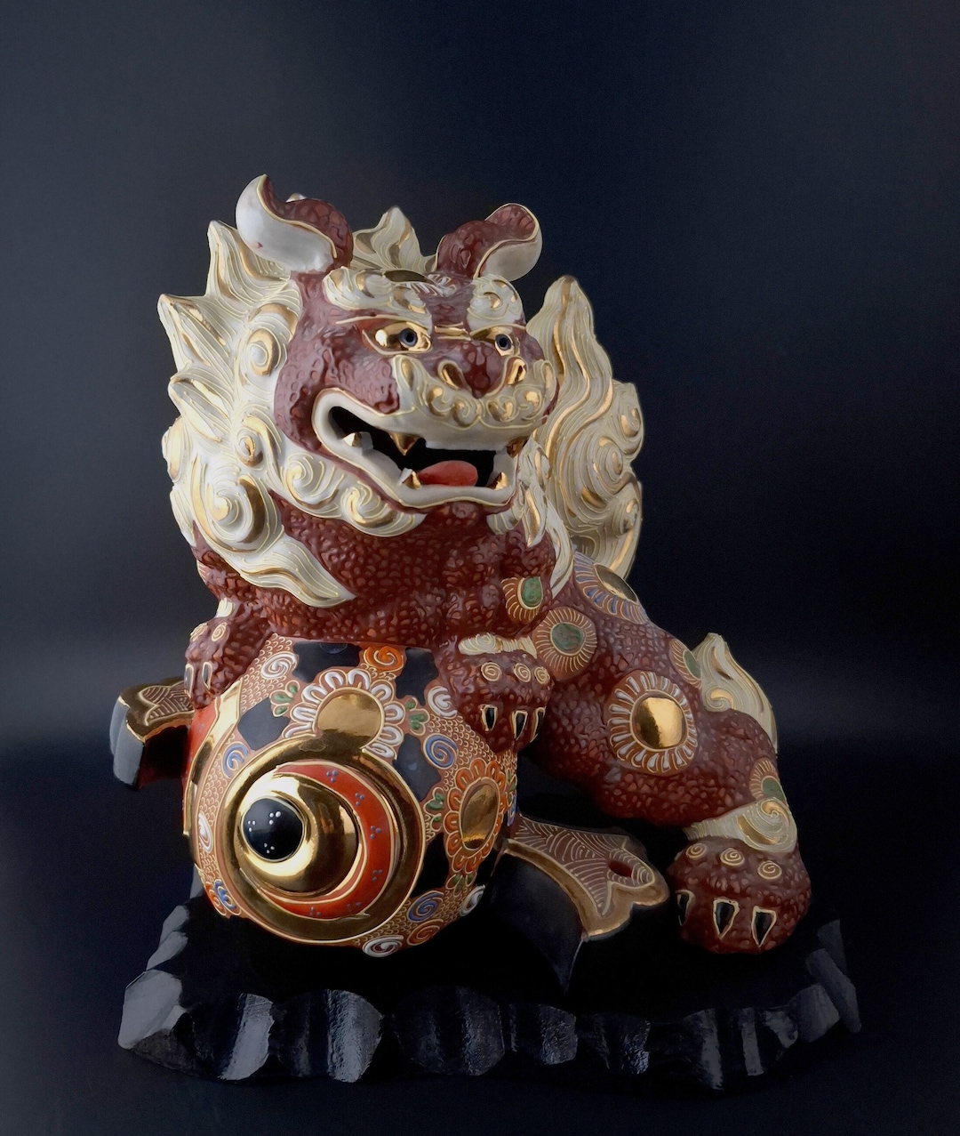 Japanese Porcelain Kutani Karashishi - Etsy