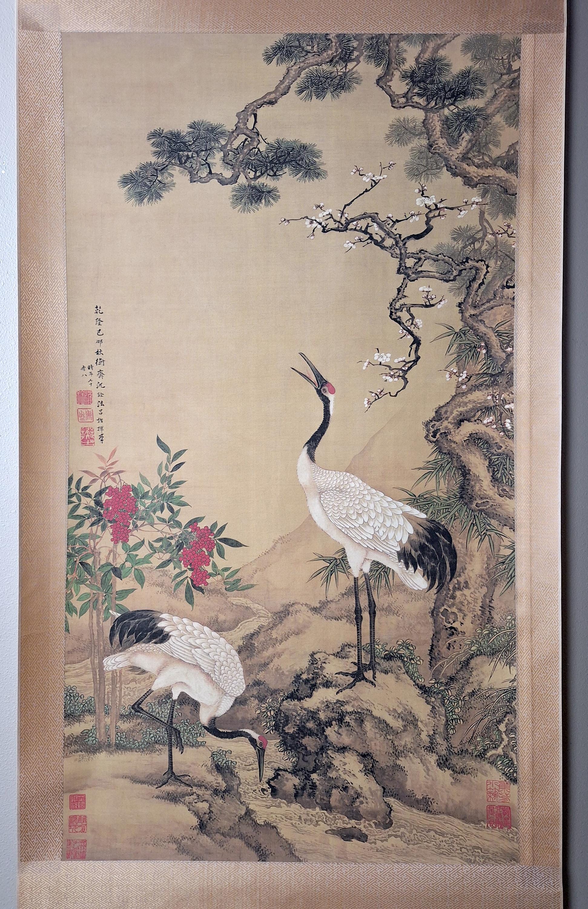 Chinese Huaniao Scroll - Etsy