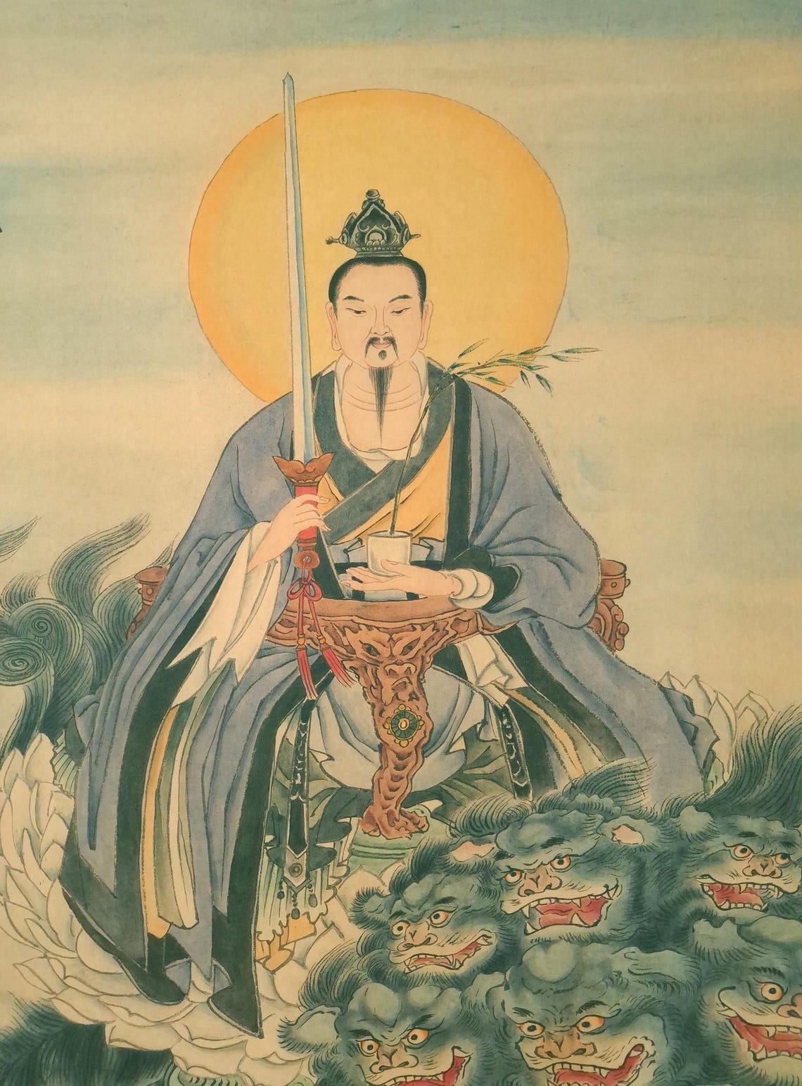Chinese Taiyi Zhenren Scroll - Etsy