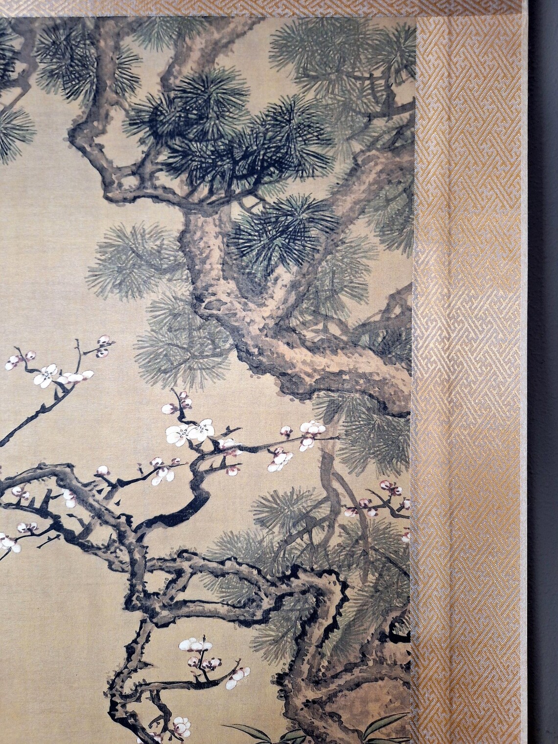 Chinese Huaniao Scroll - Etsy