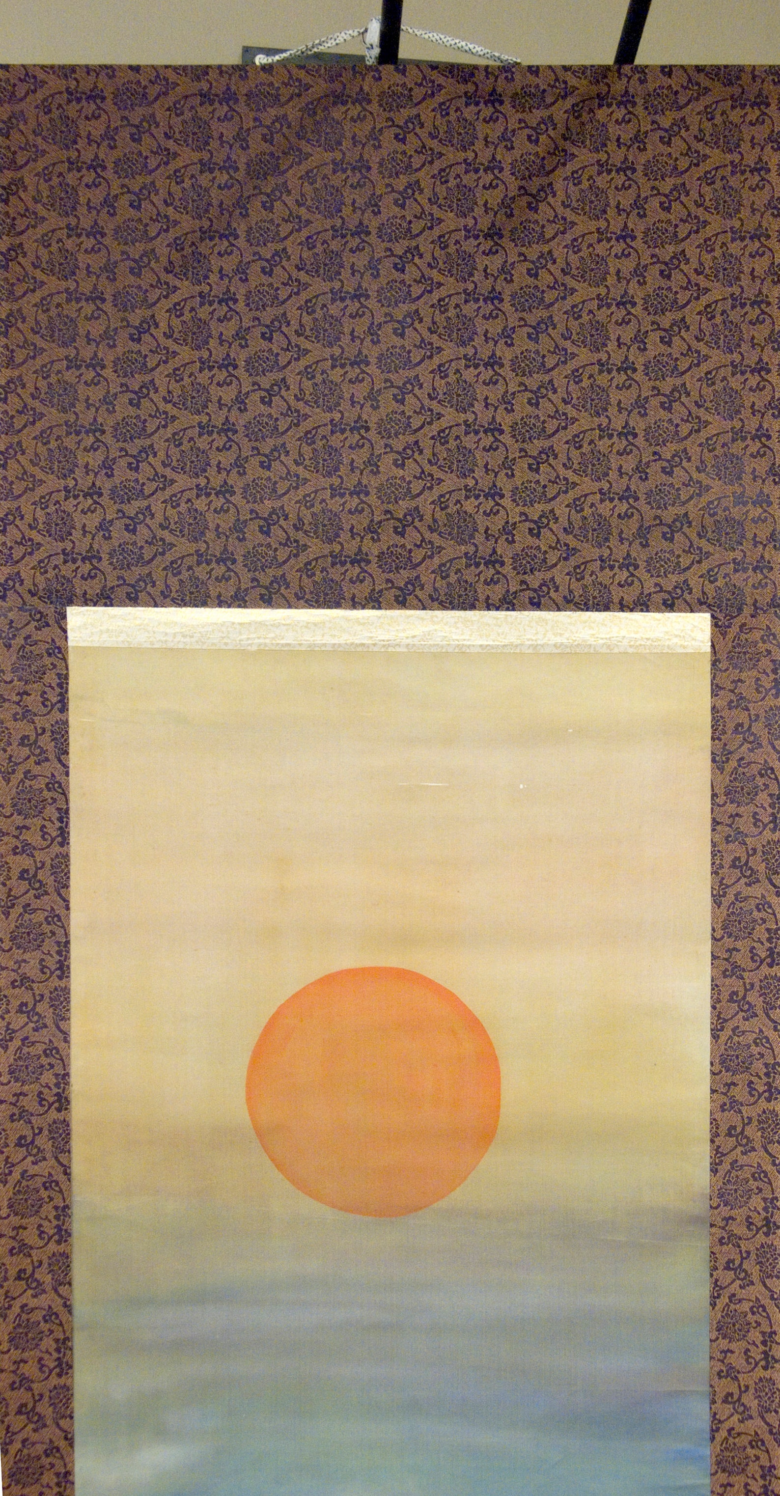 Japanese Setting Sun and Seashore Pines Scroll - Etsy