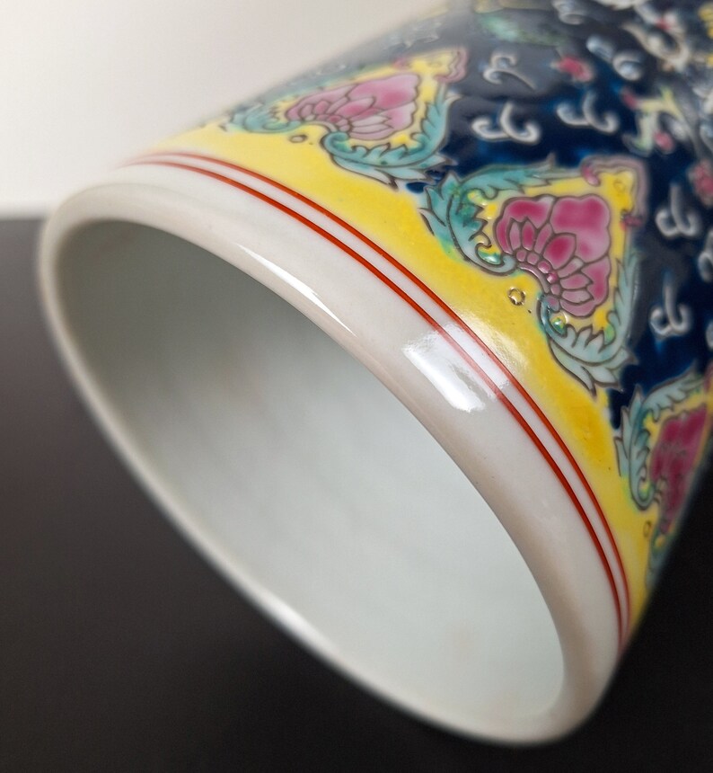 Large Chinese Porcelain Huaniao Tianqiuping - Etsy