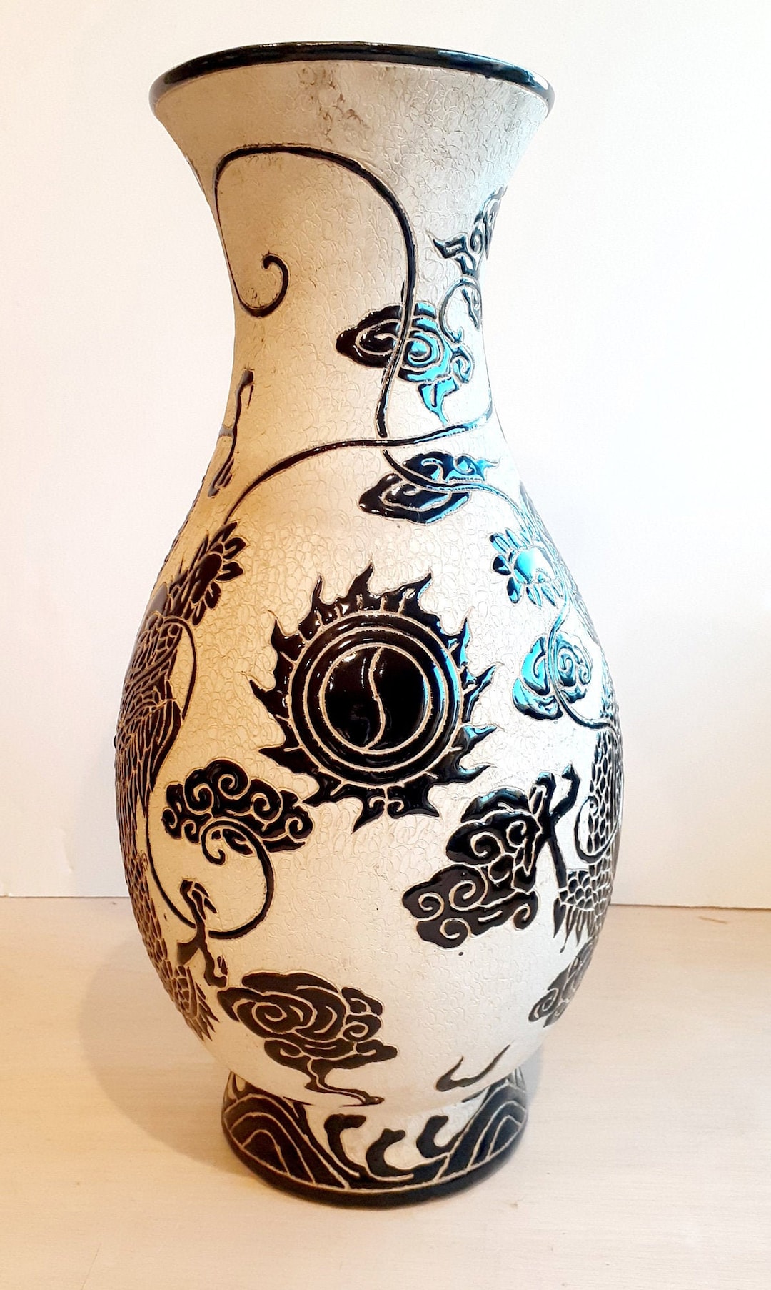 Chinese Porcelain Fahua Dragon Vase - Etsy