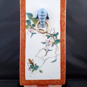 Chinese Porcelain Insect and Flower Cong Vase - Etsy