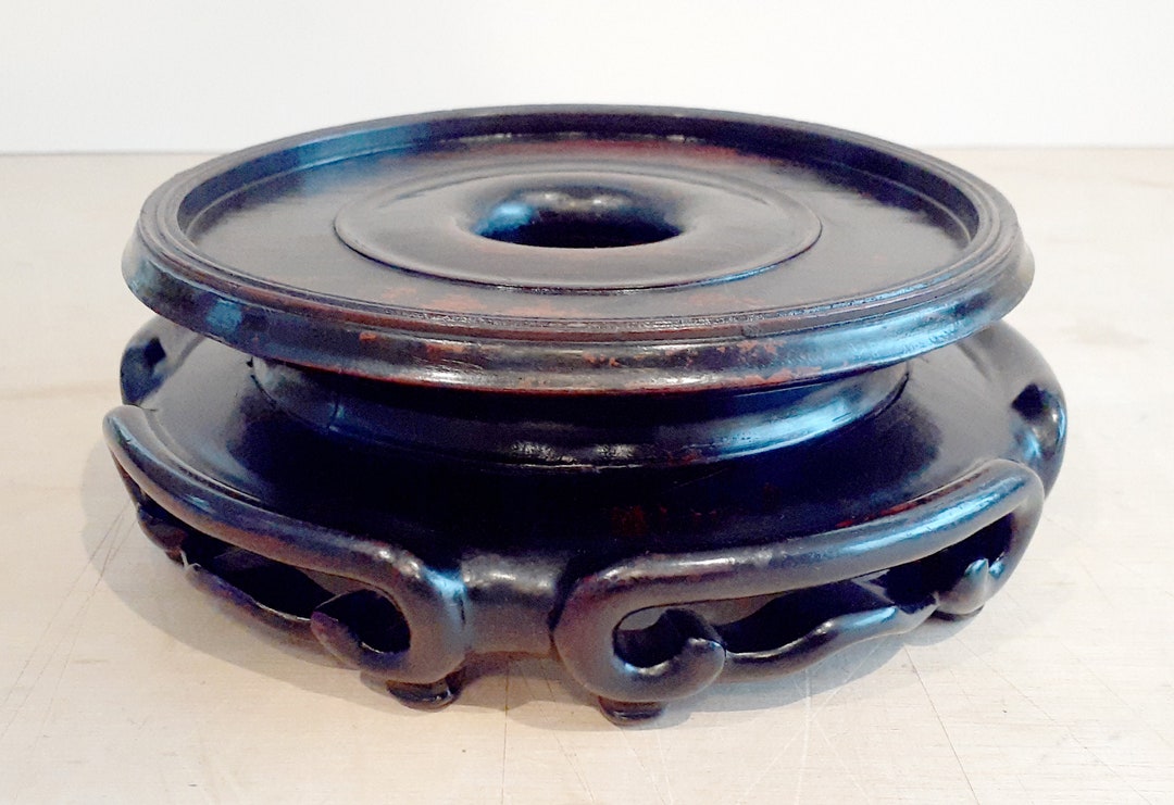 6" Chinese Circular Hongmu Stand - Etsy